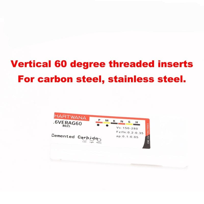 HARTWANA Lathe Threading Tool Vertical Carbide Threading Inserts For ...