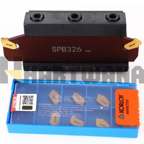 KORLOY Carbide Inserts SP300 Lathe Parting Tool Cut Off Holder SPB326 ...